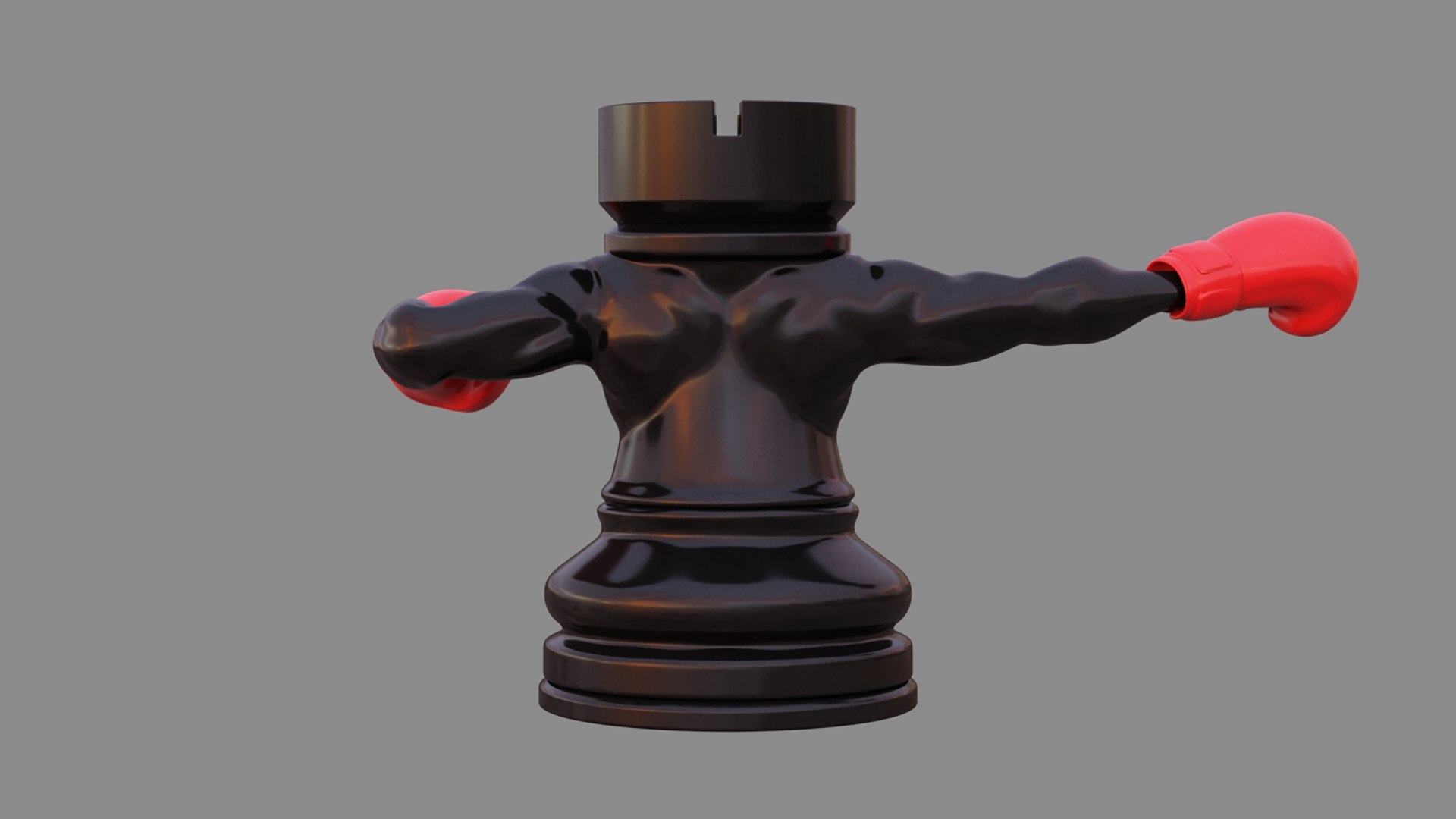 Chess Piece Boxer Rook Model - TurboSquid 1993534