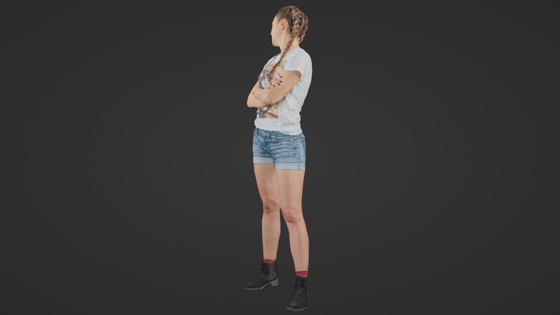 3D Model Woman Standing With Crossed Arms - 3D Photo Scan - TurboSquid 2062128