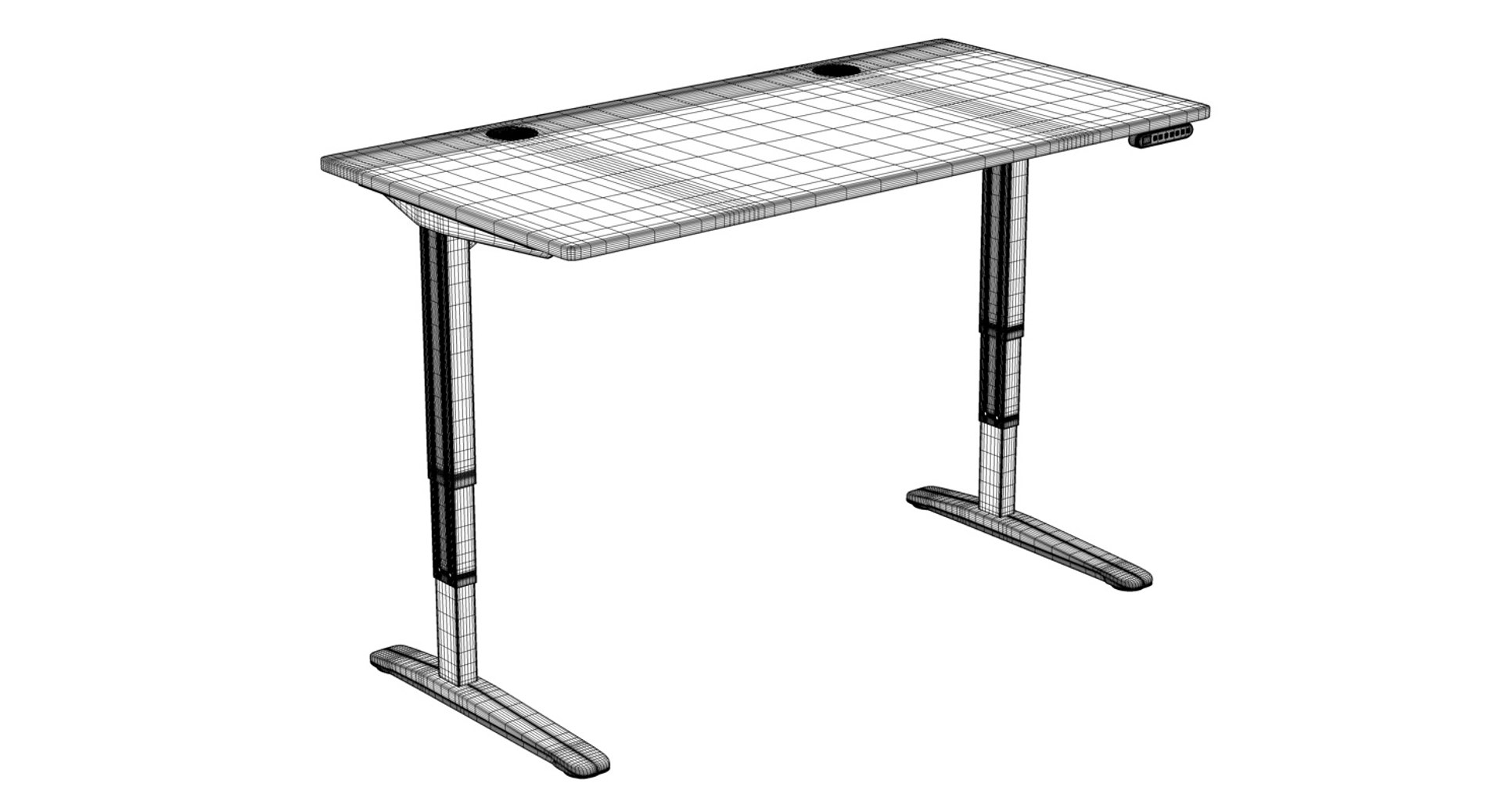 3D Model Adjustable Standing Desk - TurboSquid 1408760