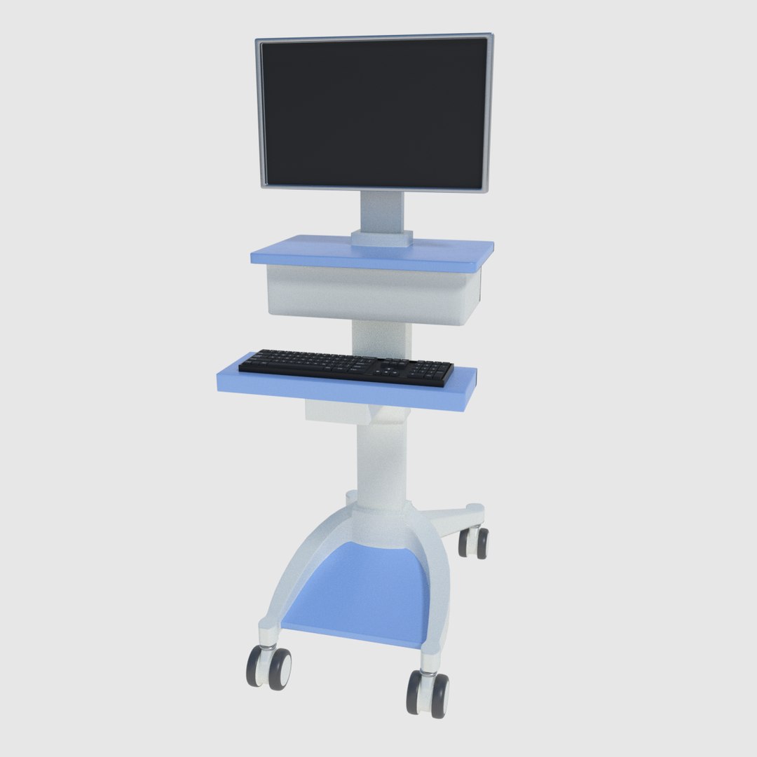 3d Model Medical Computer Cart