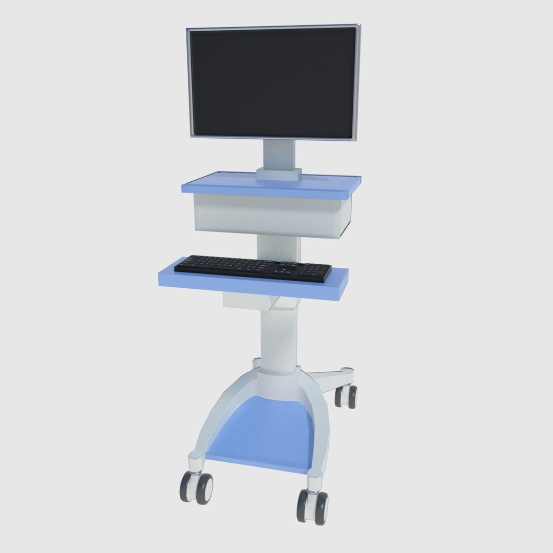 3d Model Medical Computer Cart