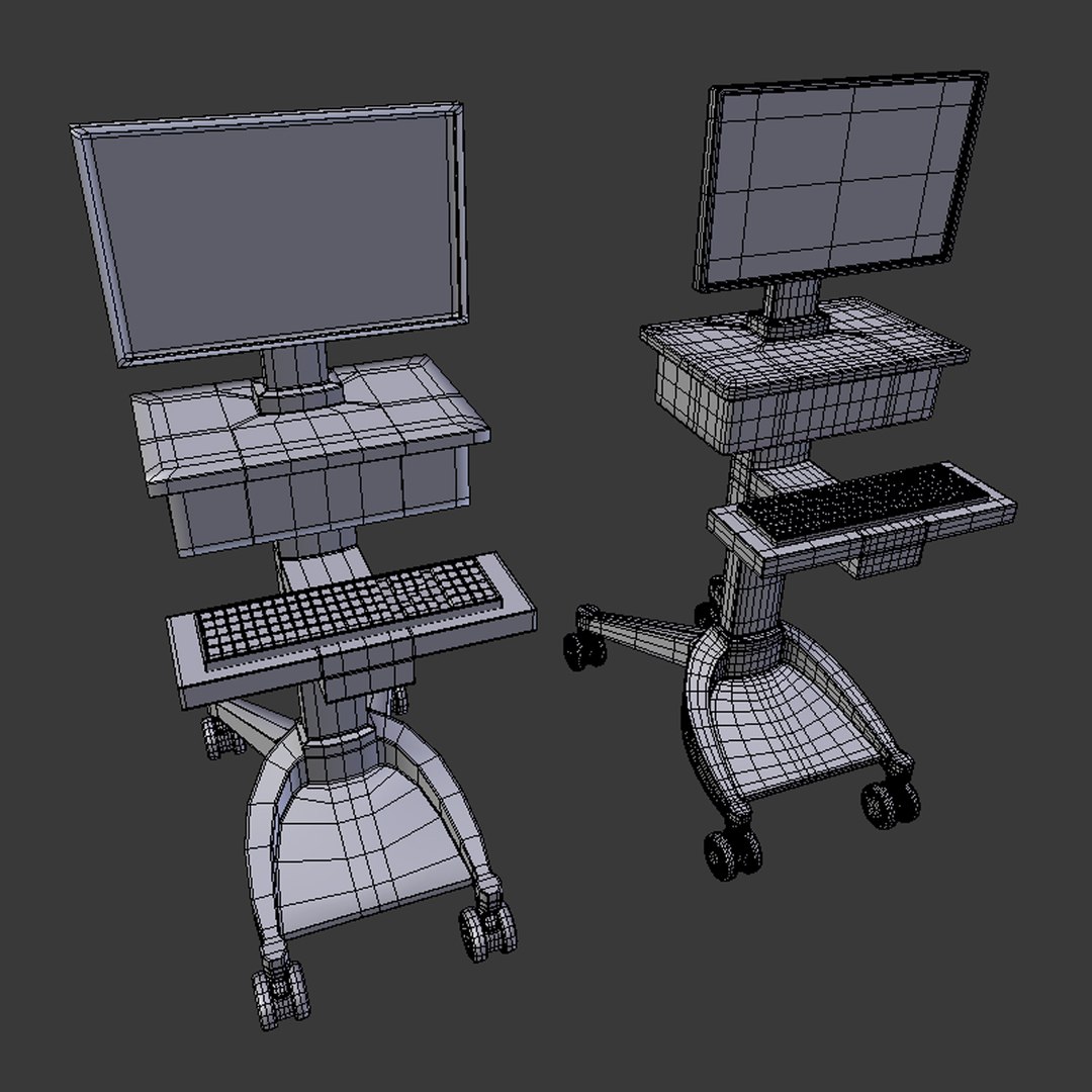 3d Model Medical Computer Cart