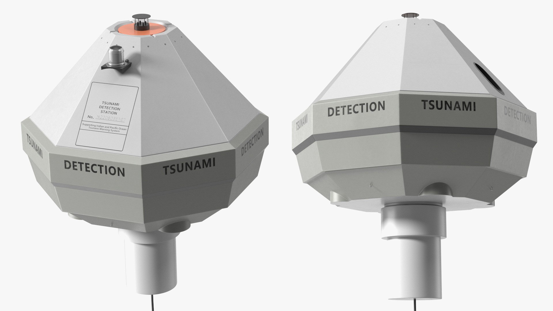 Tsunami Detection Buoy In Cable Deployment Phase 3d Model Turbosquid 2413155