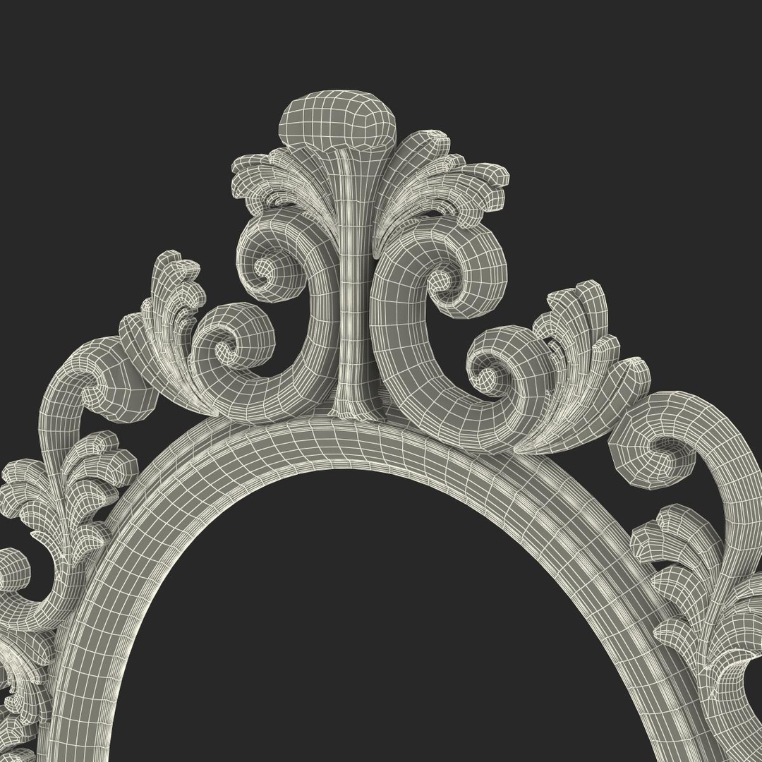 3d baroque picture frame 6 model