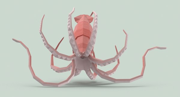 3D squid---floating - TurboSquid 1224465