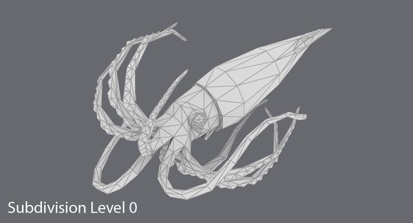 3D squid---floating - TurboSquid 1224465