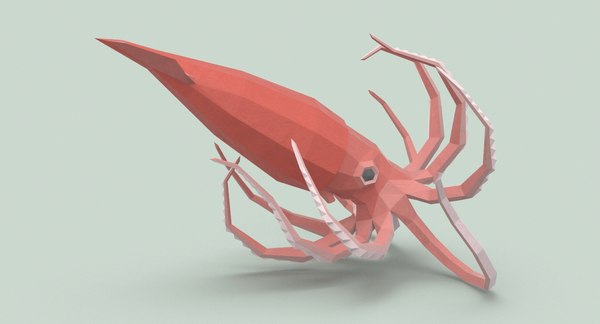 3D squid---floating - TurboSquid 1224465