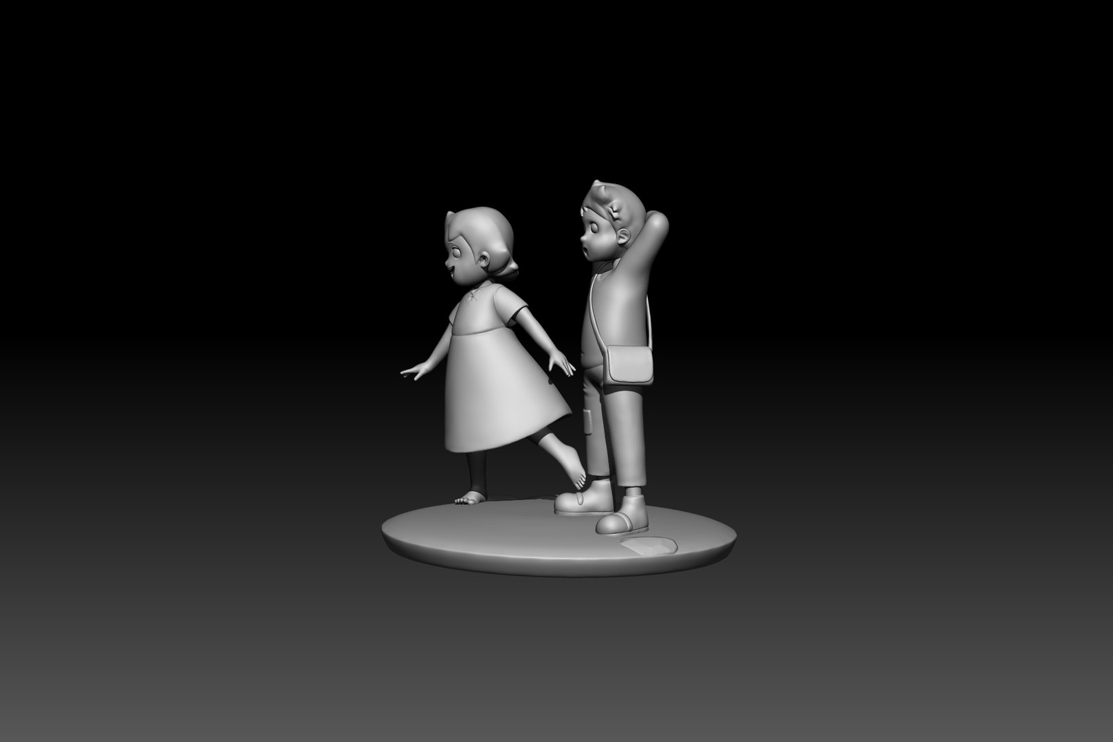 Litter Boy And Girl 3D Model STL FOR 3D PRINTING 3D - TurboSquid 2397826