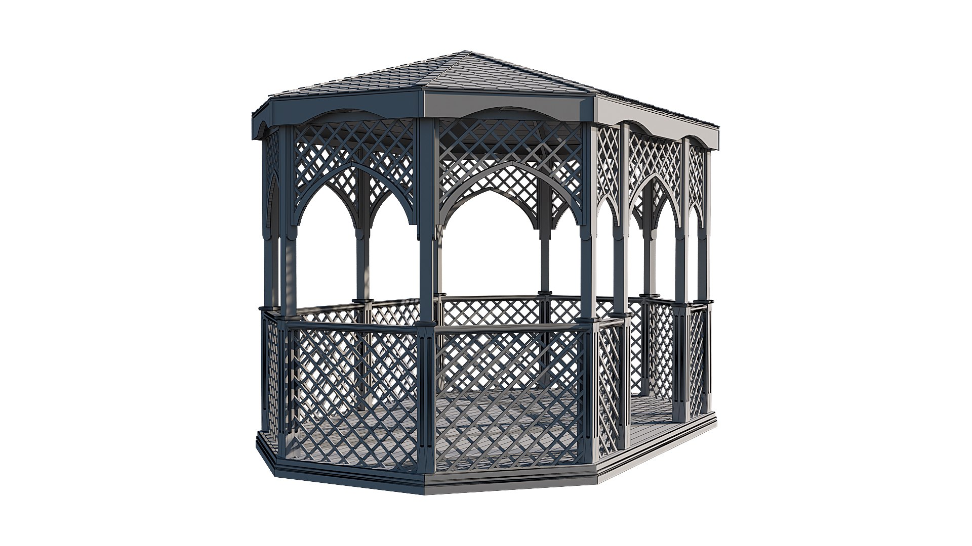 3D Architectural Gazebo Model - TurboSquid 1688805