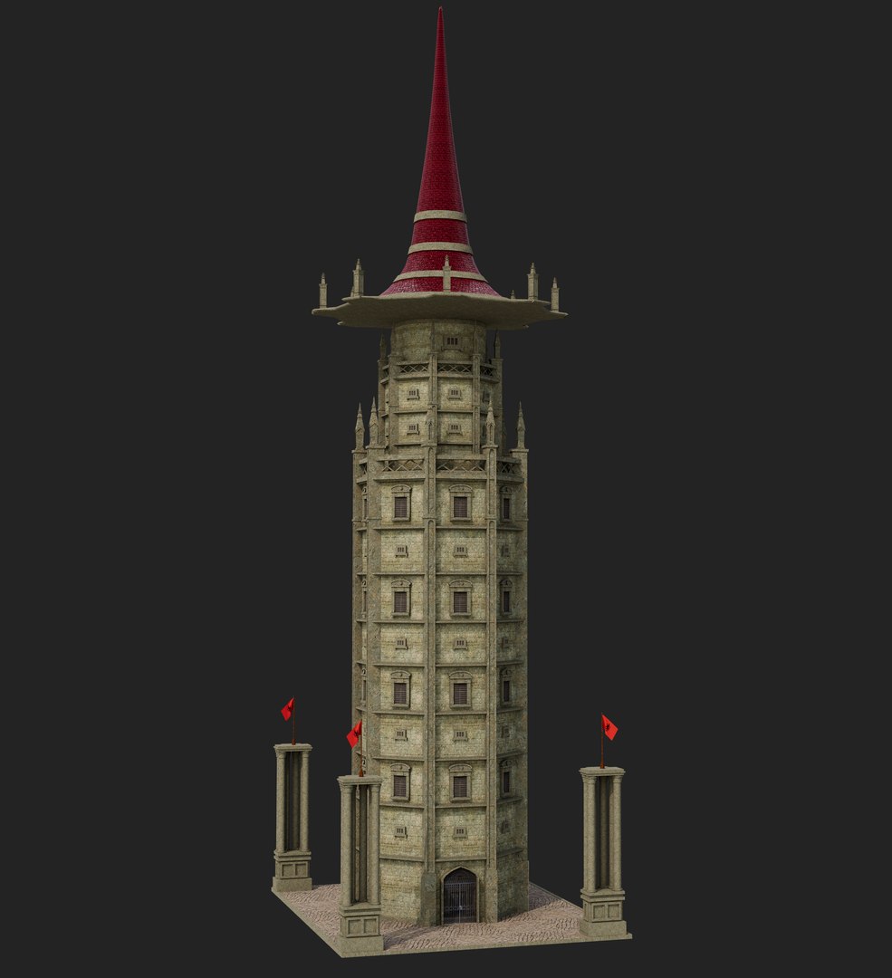 Fantasy Ancient Tower 3D - TurboSquid 1867212