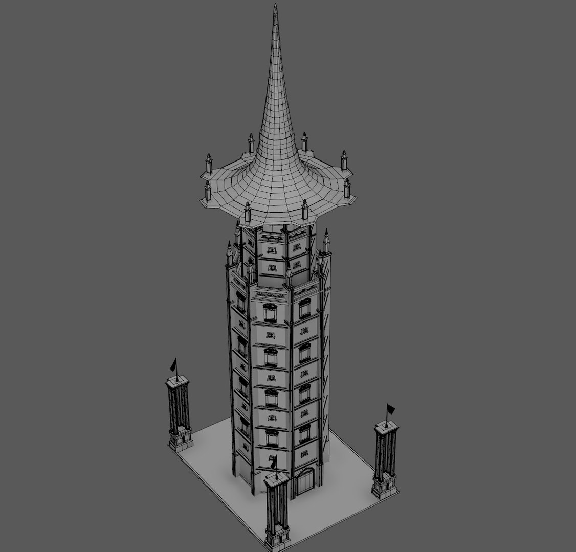 Fantasy Ancient Tower 3D - TurboSquid 1867212