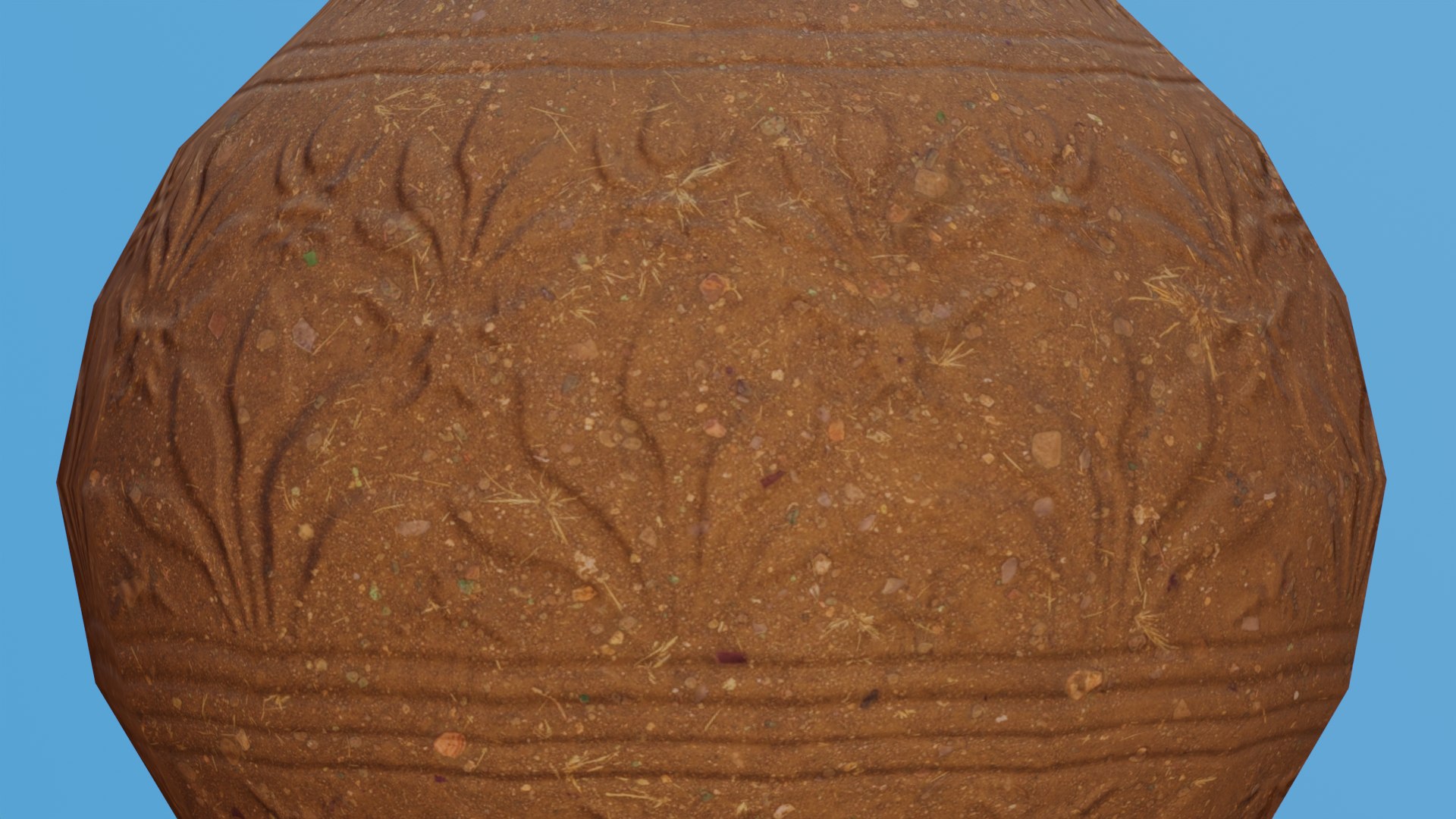 Ornate Clay Urn Model - TurboSquid 1850539