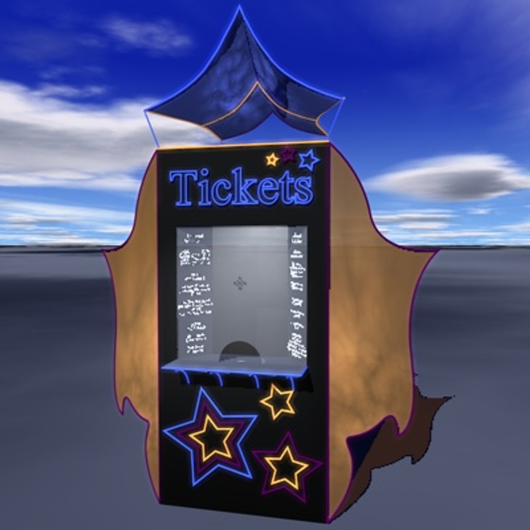 Admission Ticket Booth 3d Model