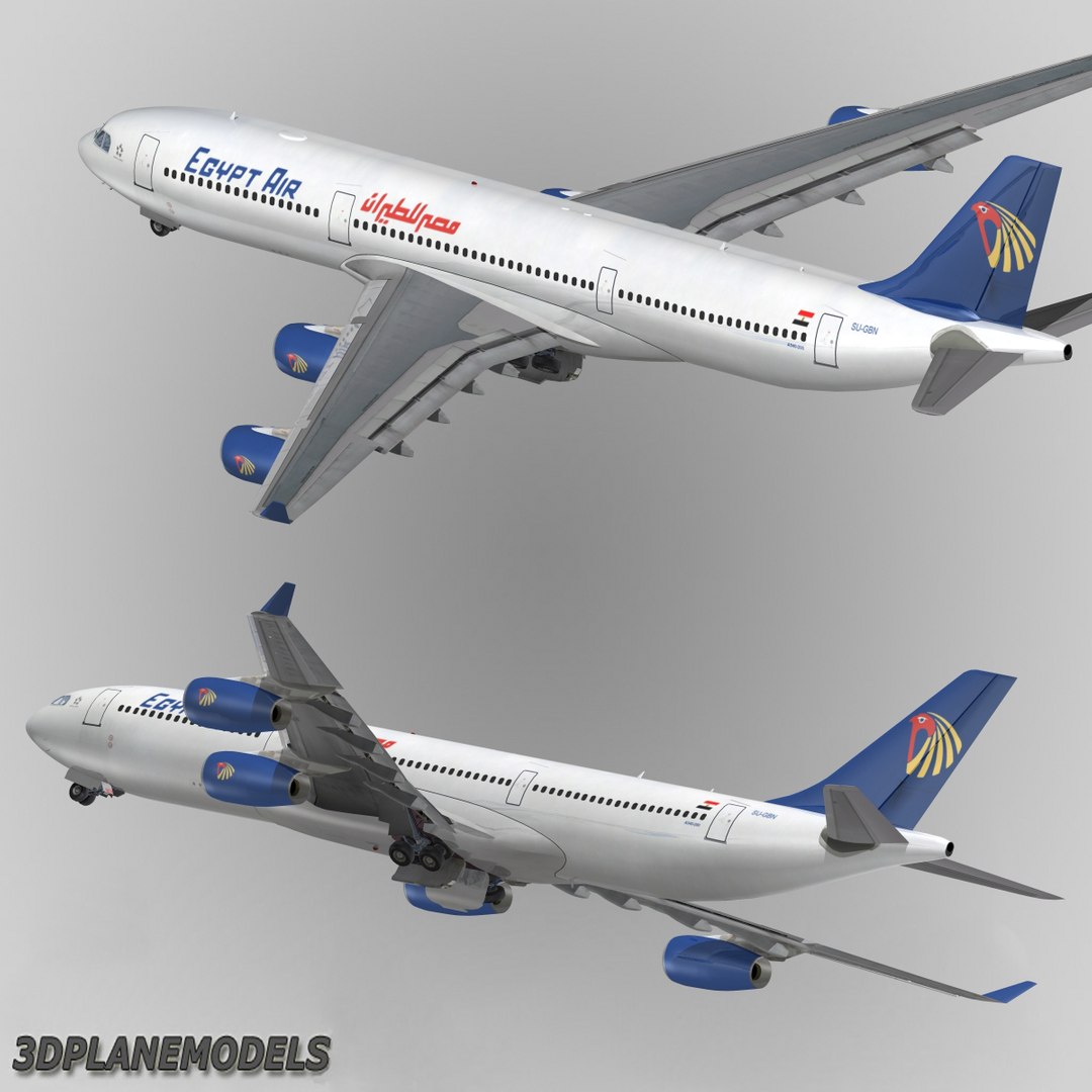 3d airbus a340-200 model