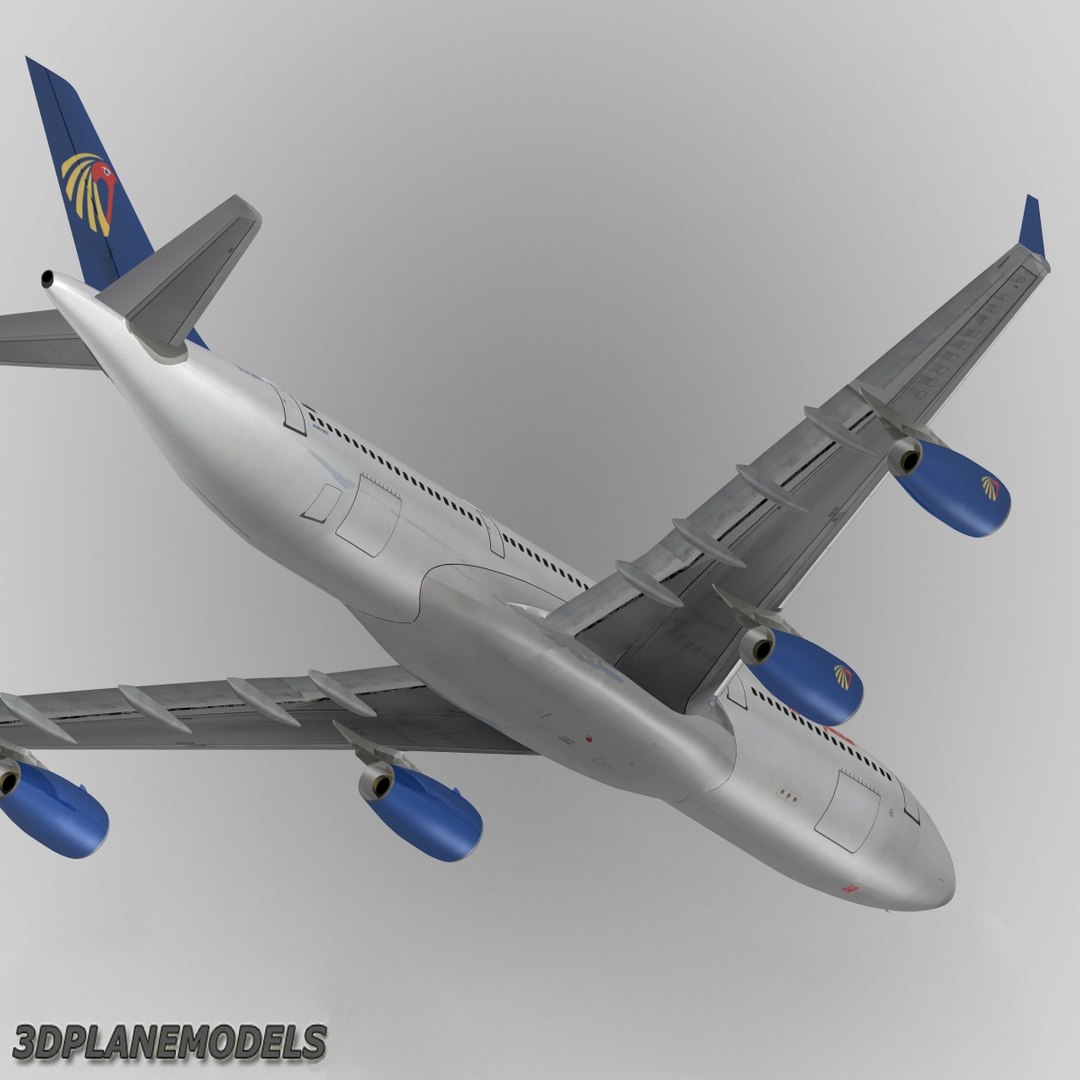 3d airbus a340-200 model