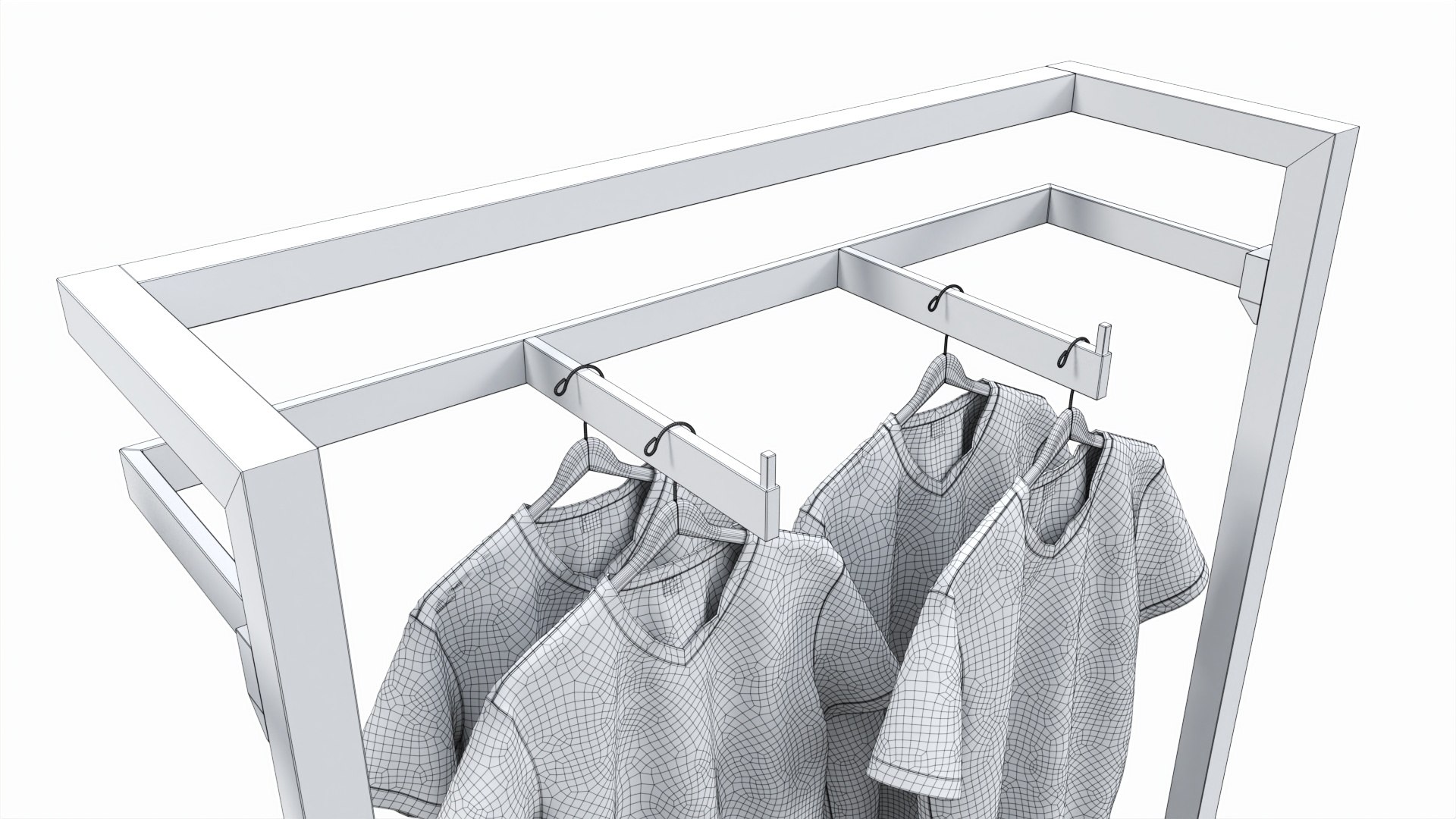 3D Store Wall Display Frame System - TurboSquid 2226127