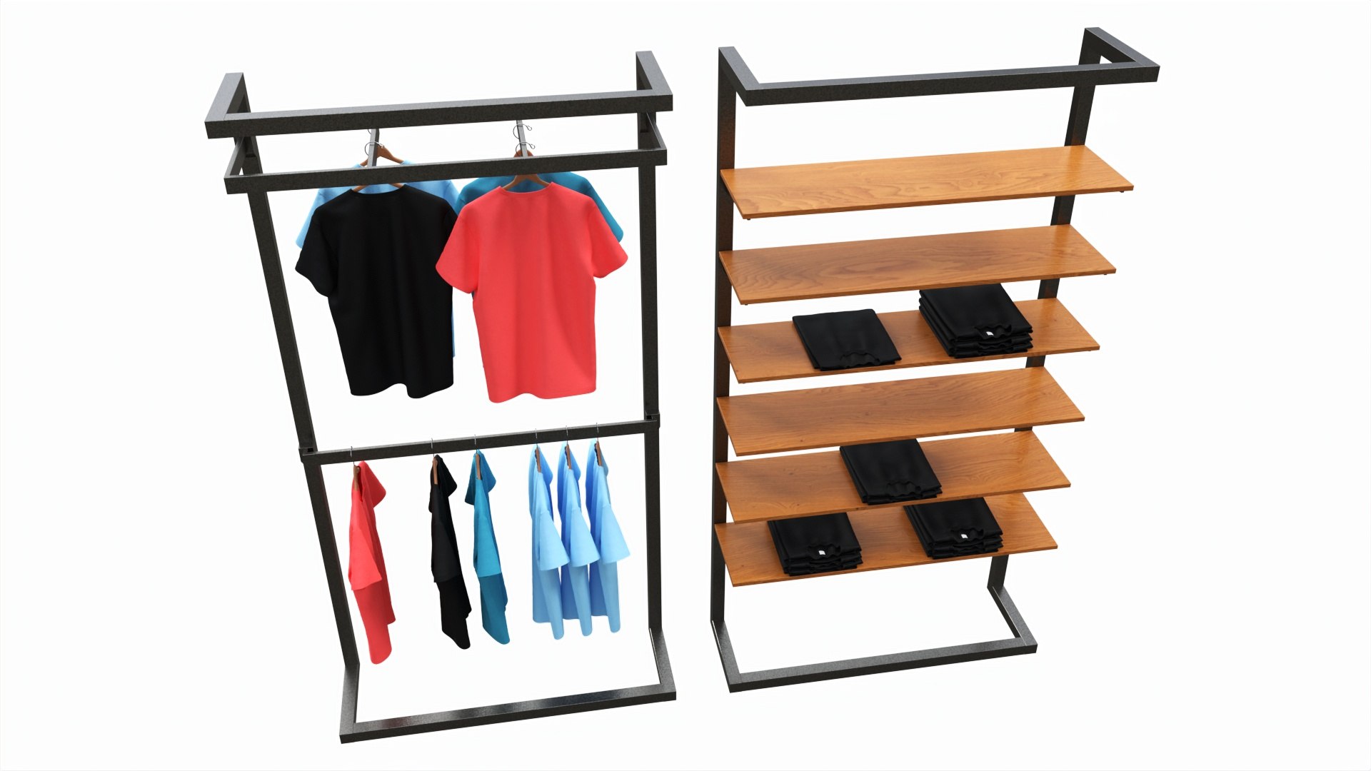 3D Store Wall Display Frame System - TurboSquid 2226127