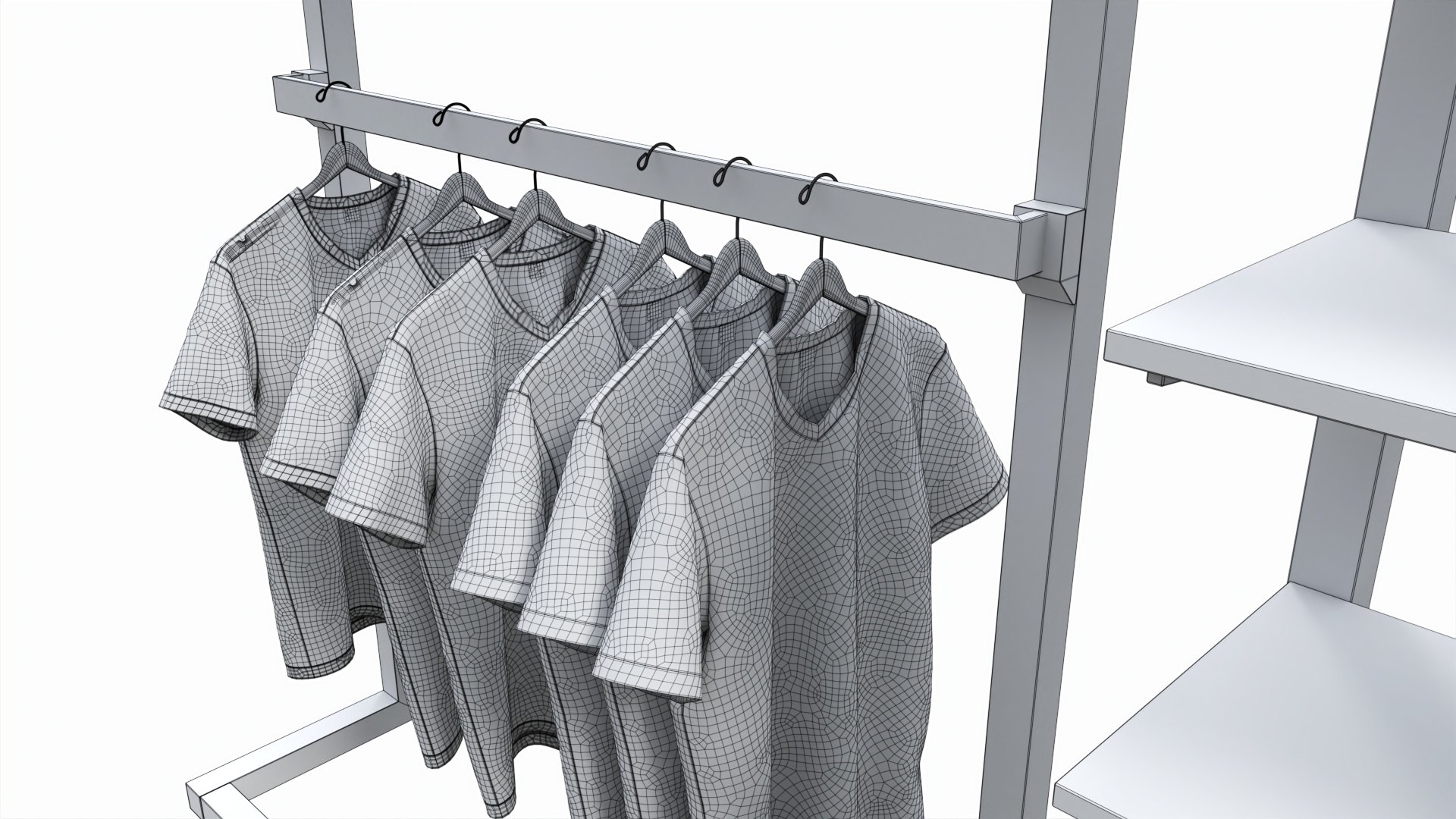 3D Store Wall Display Frame System - TurboSquid 2226127