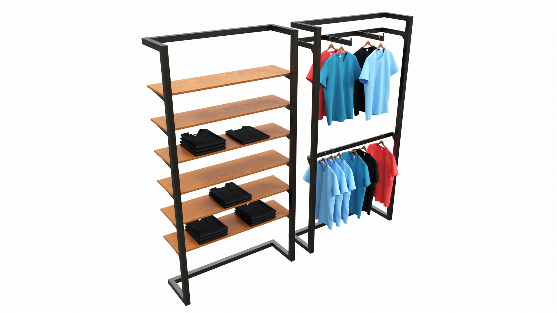 3D Store Wall Display Frame System - TurboSquid 2226127