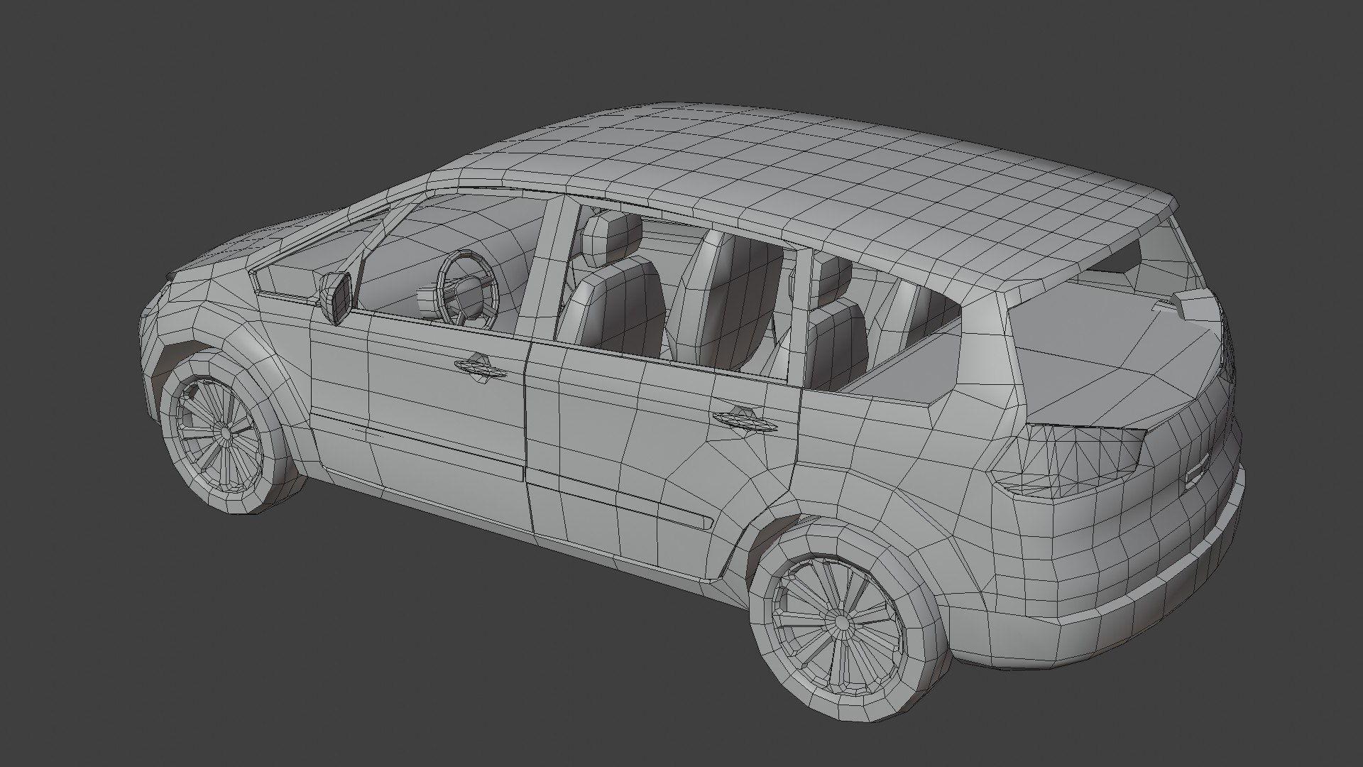 Generic Minivan Car Interior 3D Model - TurboSquid 1593268