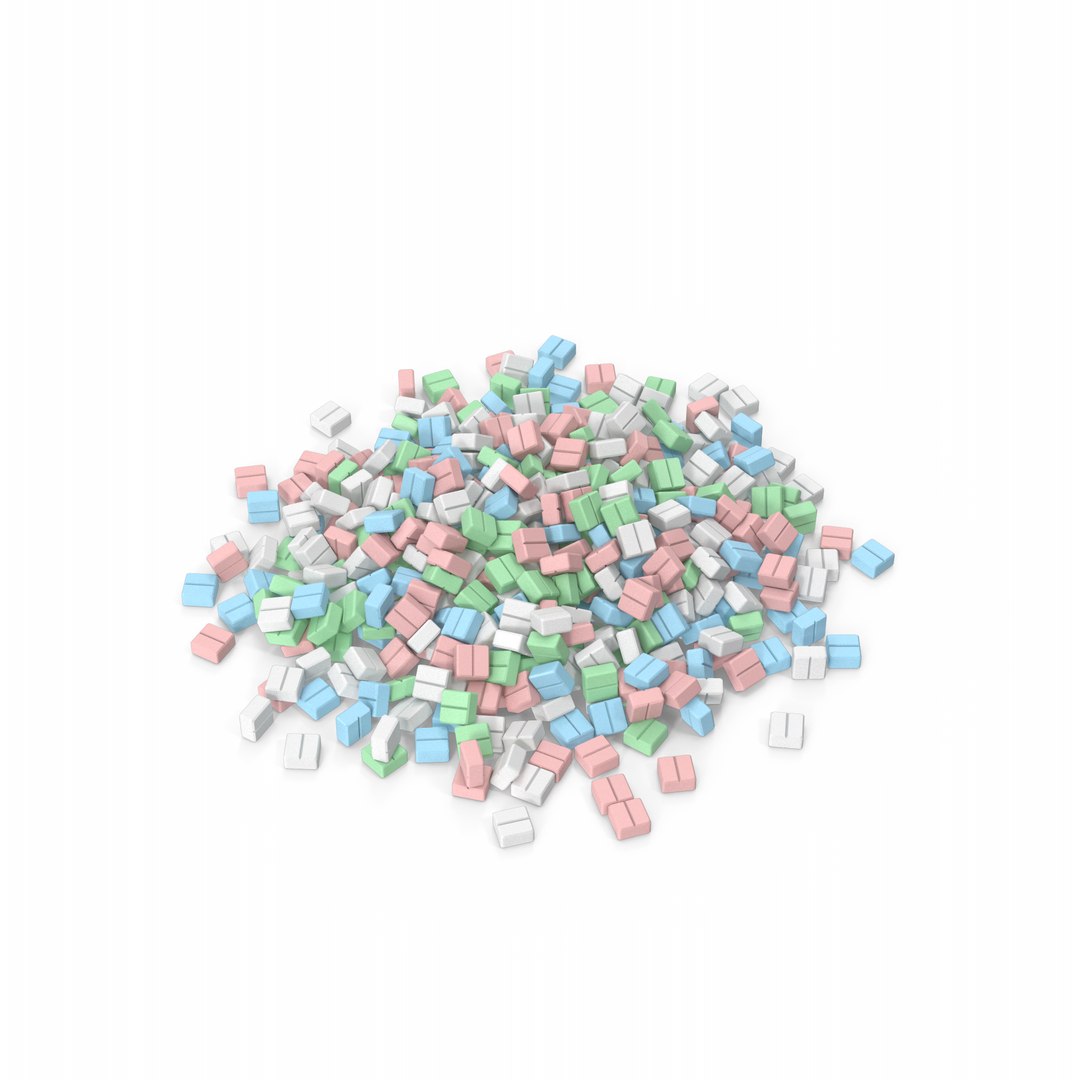 Pile Of Square Pills Model - TurboSquid 1938566