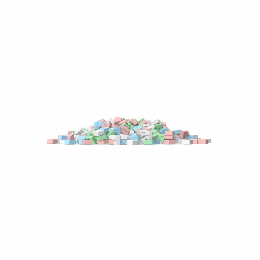 Pile Of Square Pills Model - TurboSquid 1938566