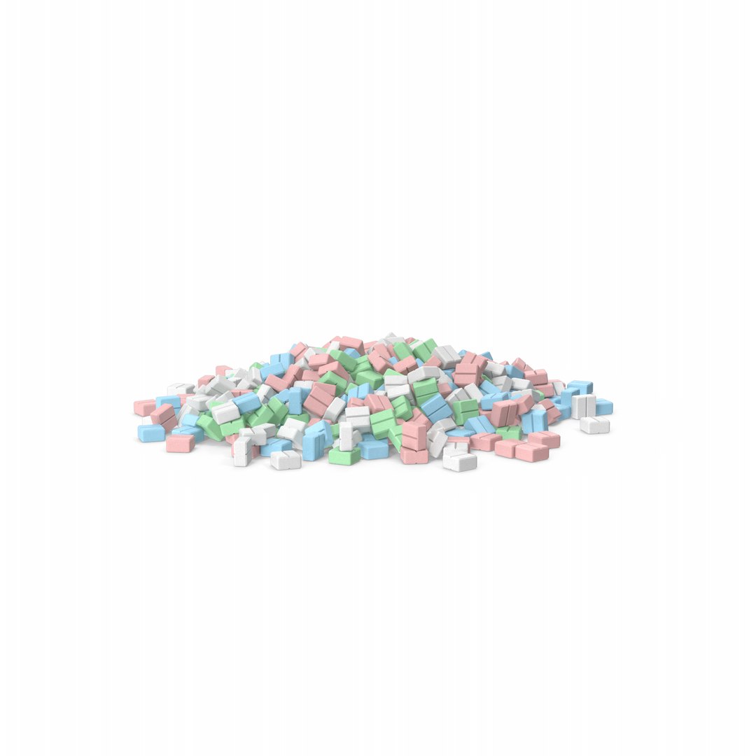 Pile Of Square Pills Model - TurboSquid 1938566