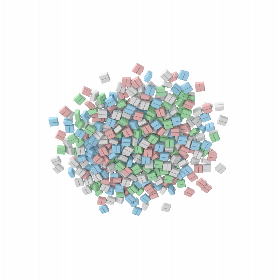 Pile Of Square Pills Model - TurboSquid 1938566