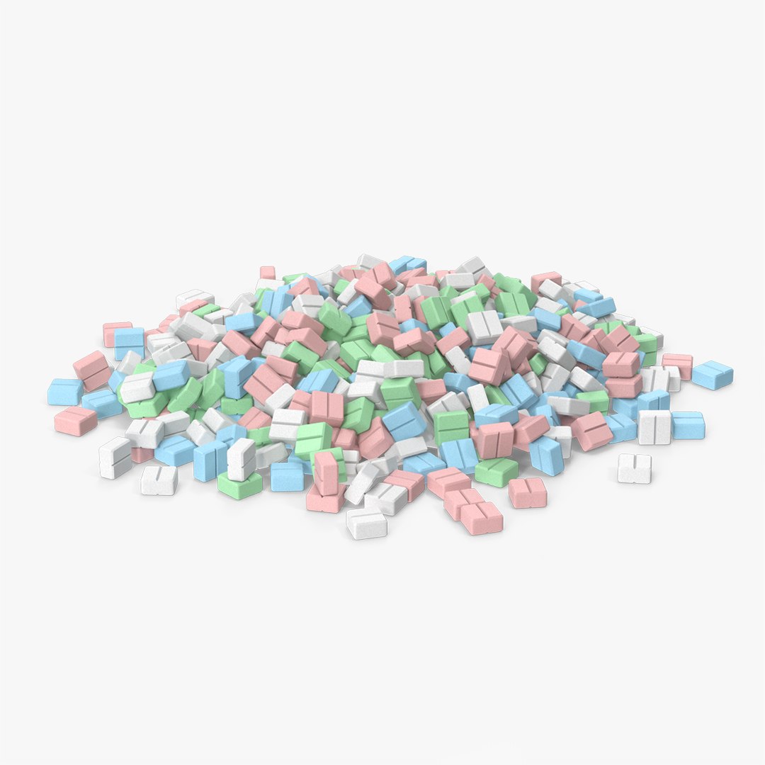 Pile Of Square Pills model - TurboSquid 1938566