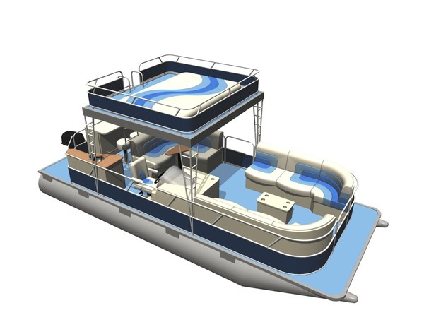 Pontoon Boat 3D Models for Download | TurboSquid