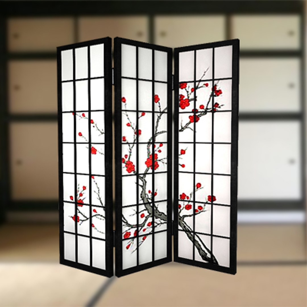 3ds Max Japanese Folding Screen