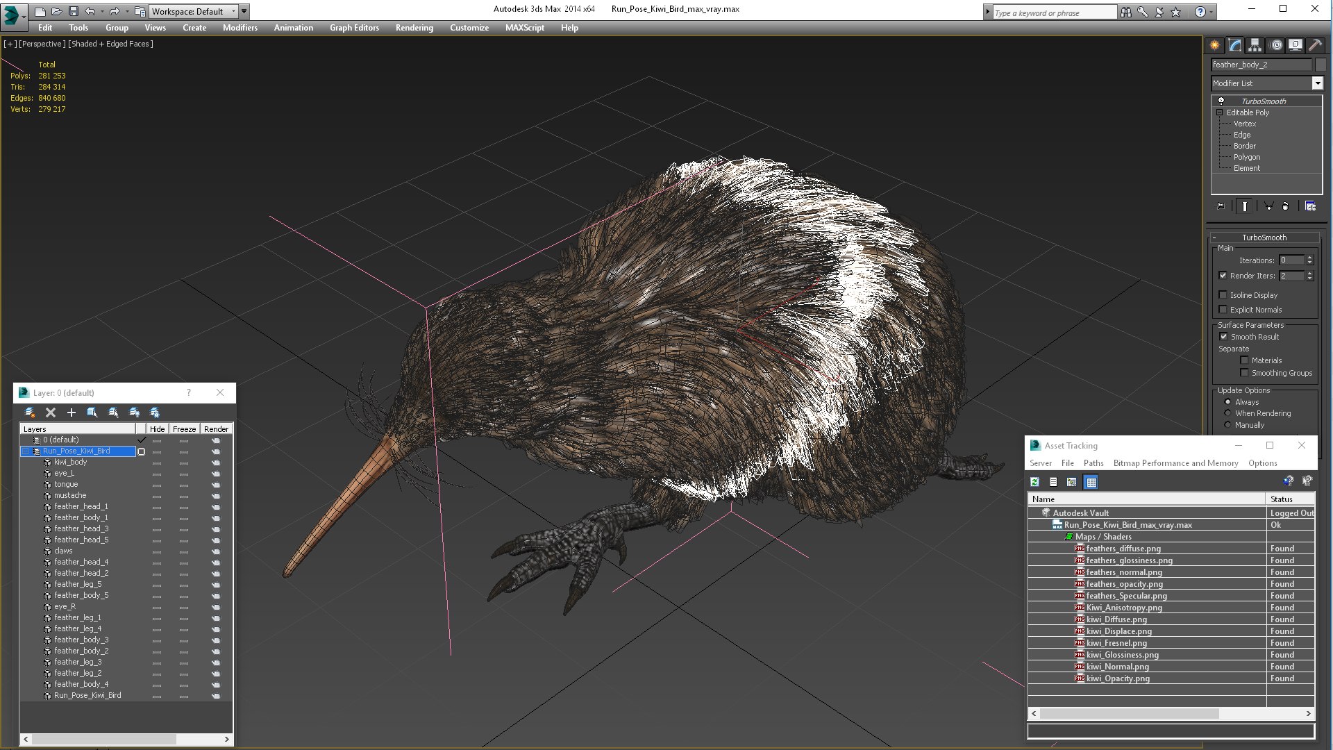 Run Pose Kiwi Bird Model - TurboSquid 2106173