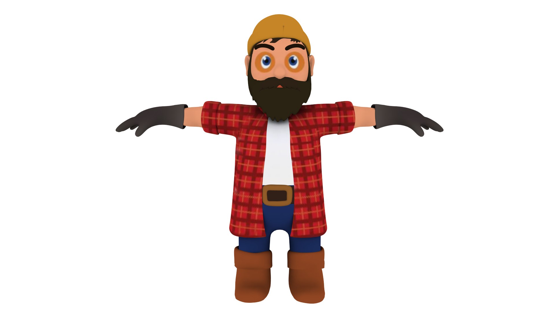 3D Cartoon Forest Man - TurboSquid 2090608