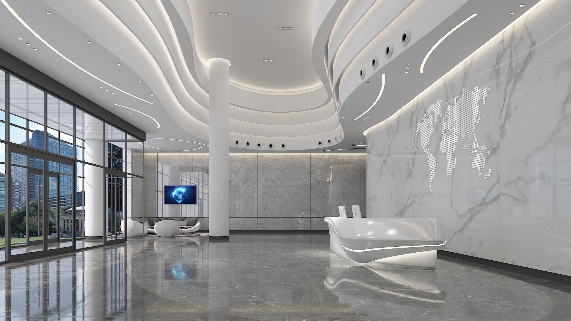 Lobby Reception 09 3D model - TurboSquid 2181583