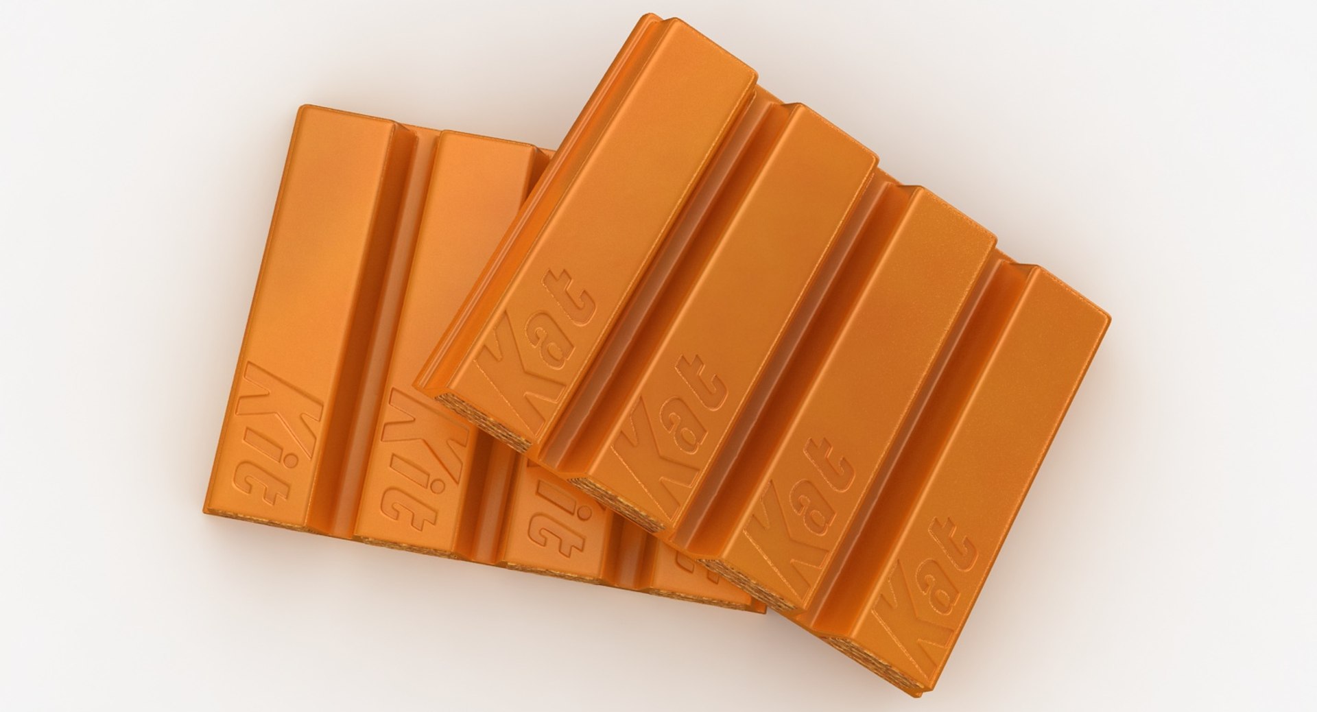 3d Realistic Broken Kit Kat