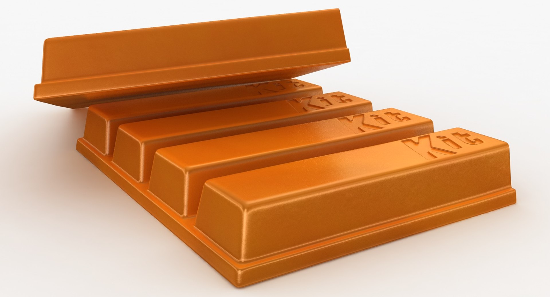 3d Realistic Broken Kit Kat