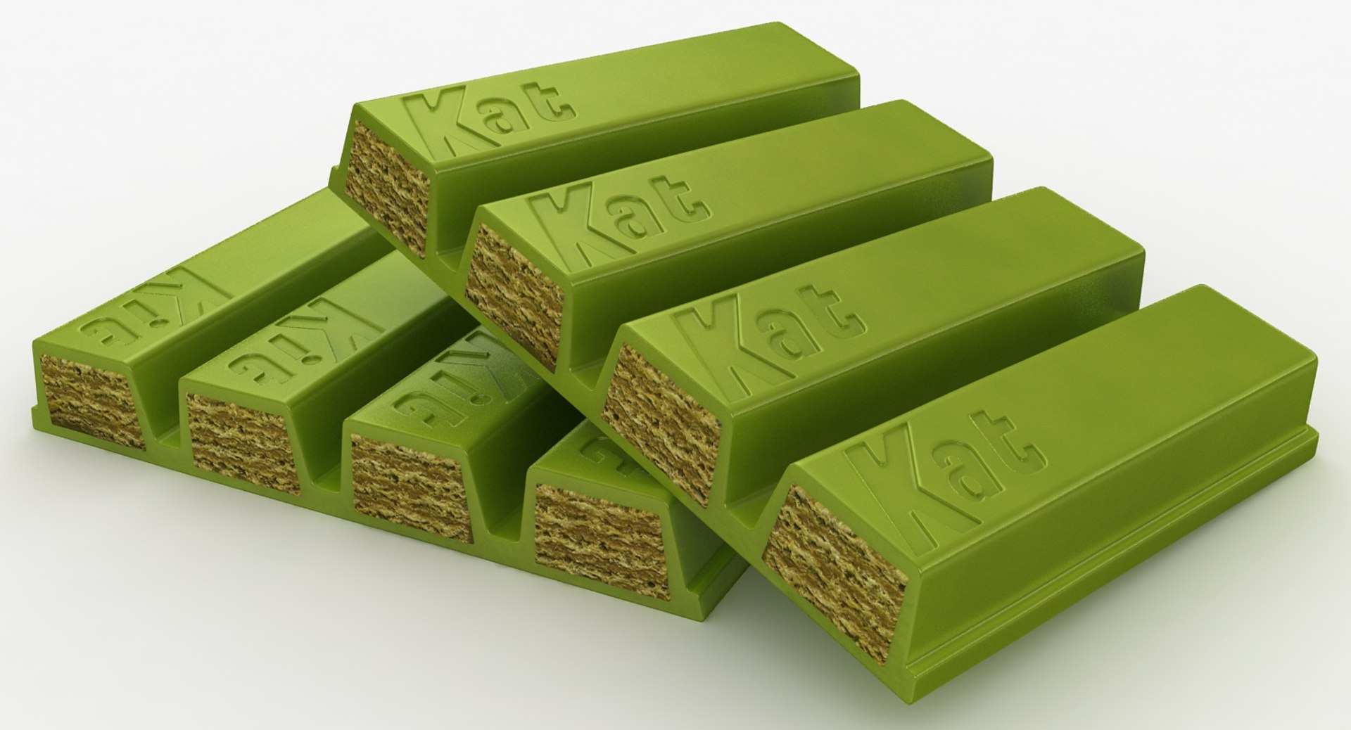 3d Realistic Broken Kit Kat