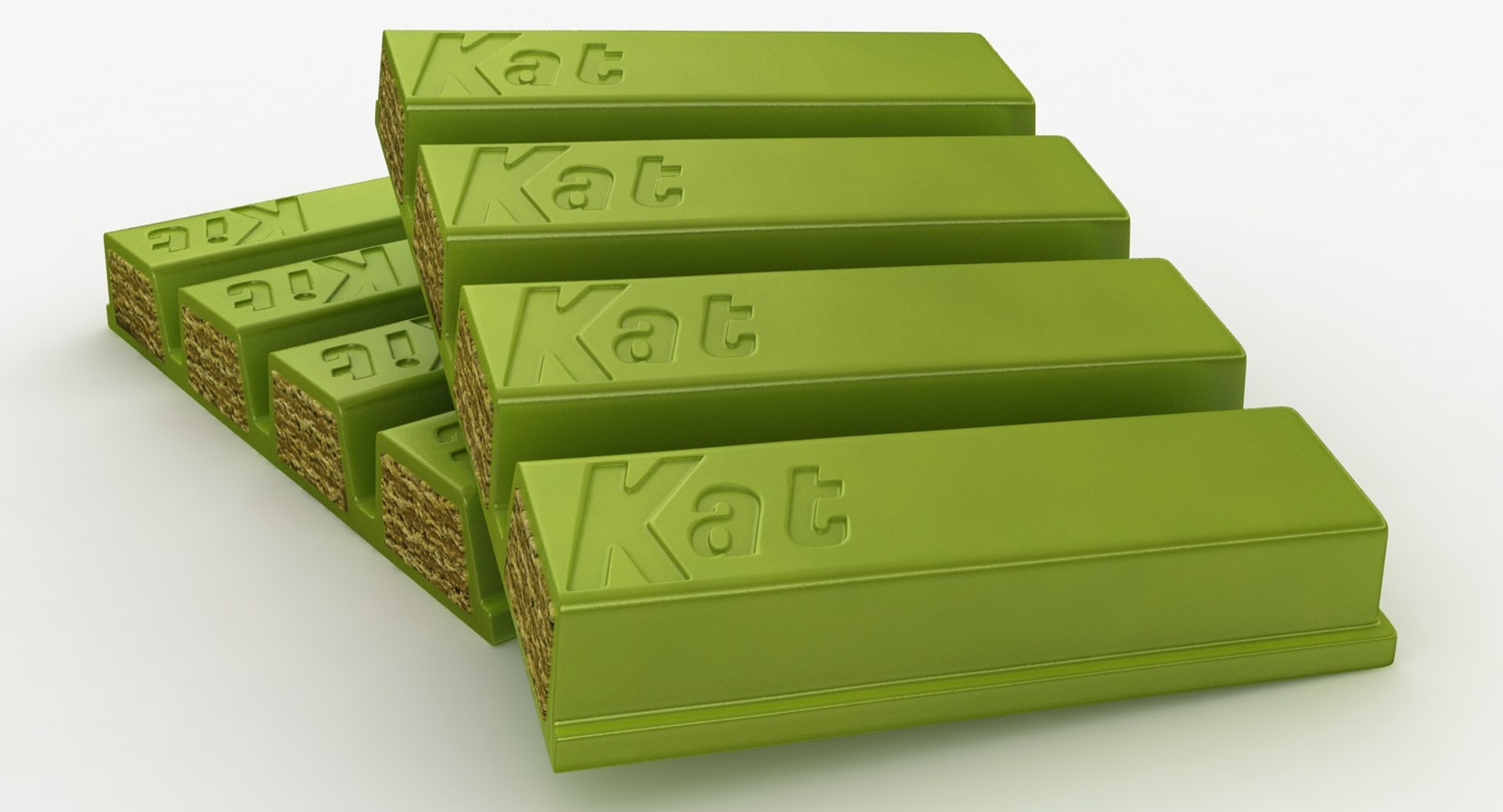 3d Realistic Broken Kit Kat