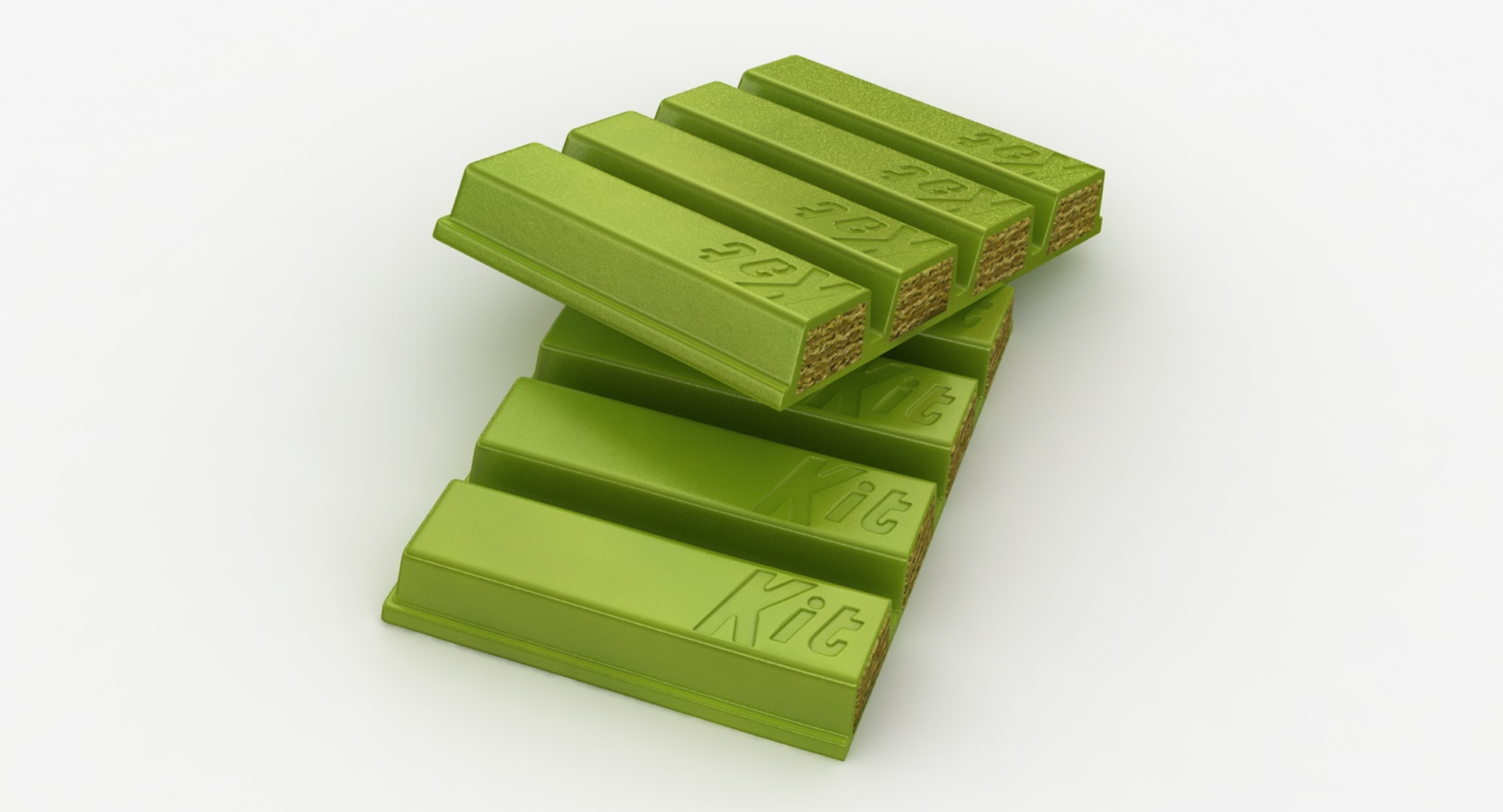 3d Realistic Broken Kit Kat