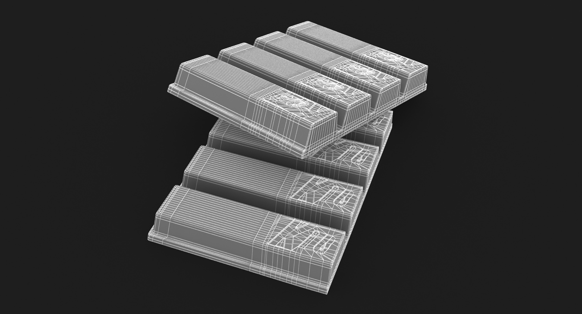 3d Realistic Broken Kit Kat