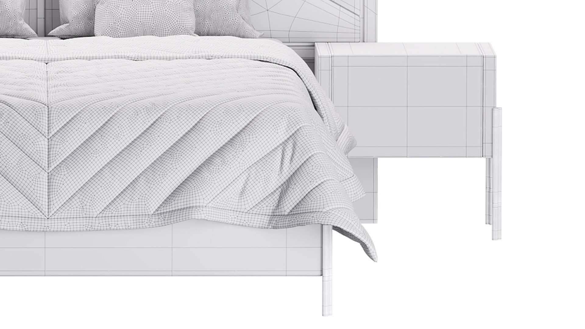 ELITE BEDROOM SET Bed Model - TurboSquid 2192070