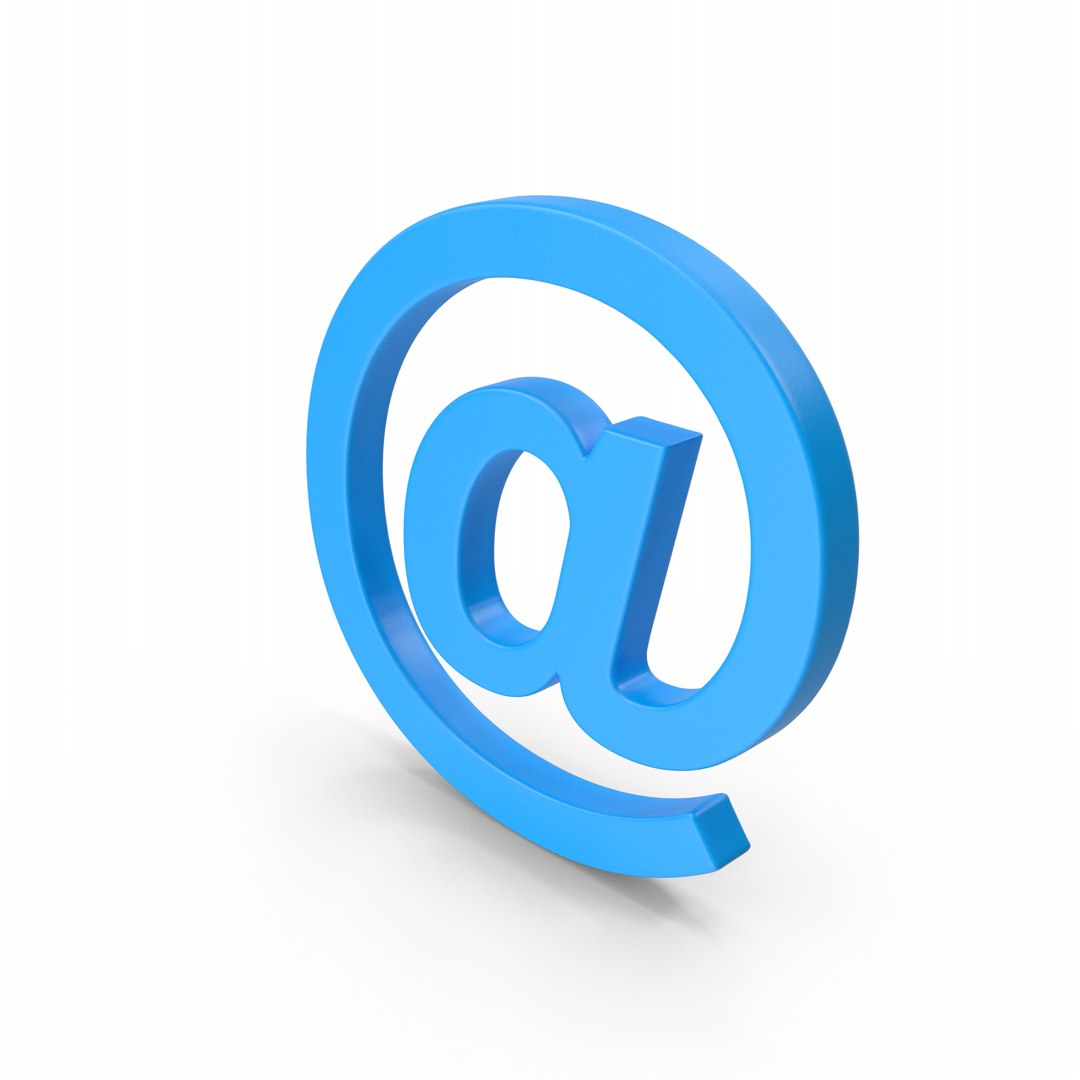 modelo 3d Símbolo AT azul - TurboSquid 2305790