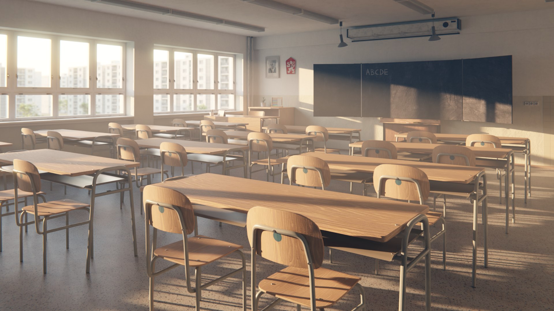 Soviet Era Classroom 3D Model - TurboSquid 2296312