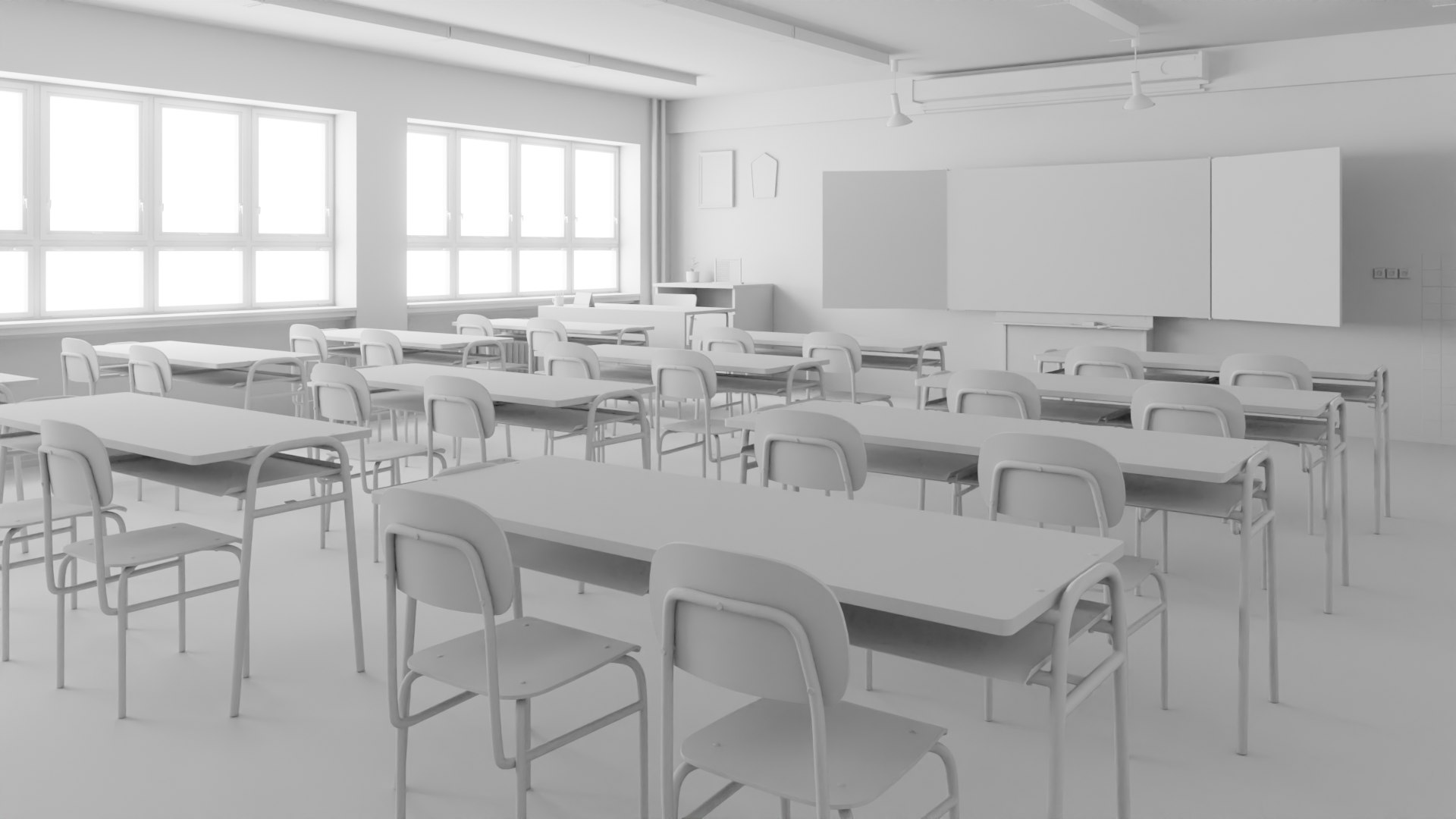 Soviet Era Classroom 3D Model - TurboSquid 2296312
