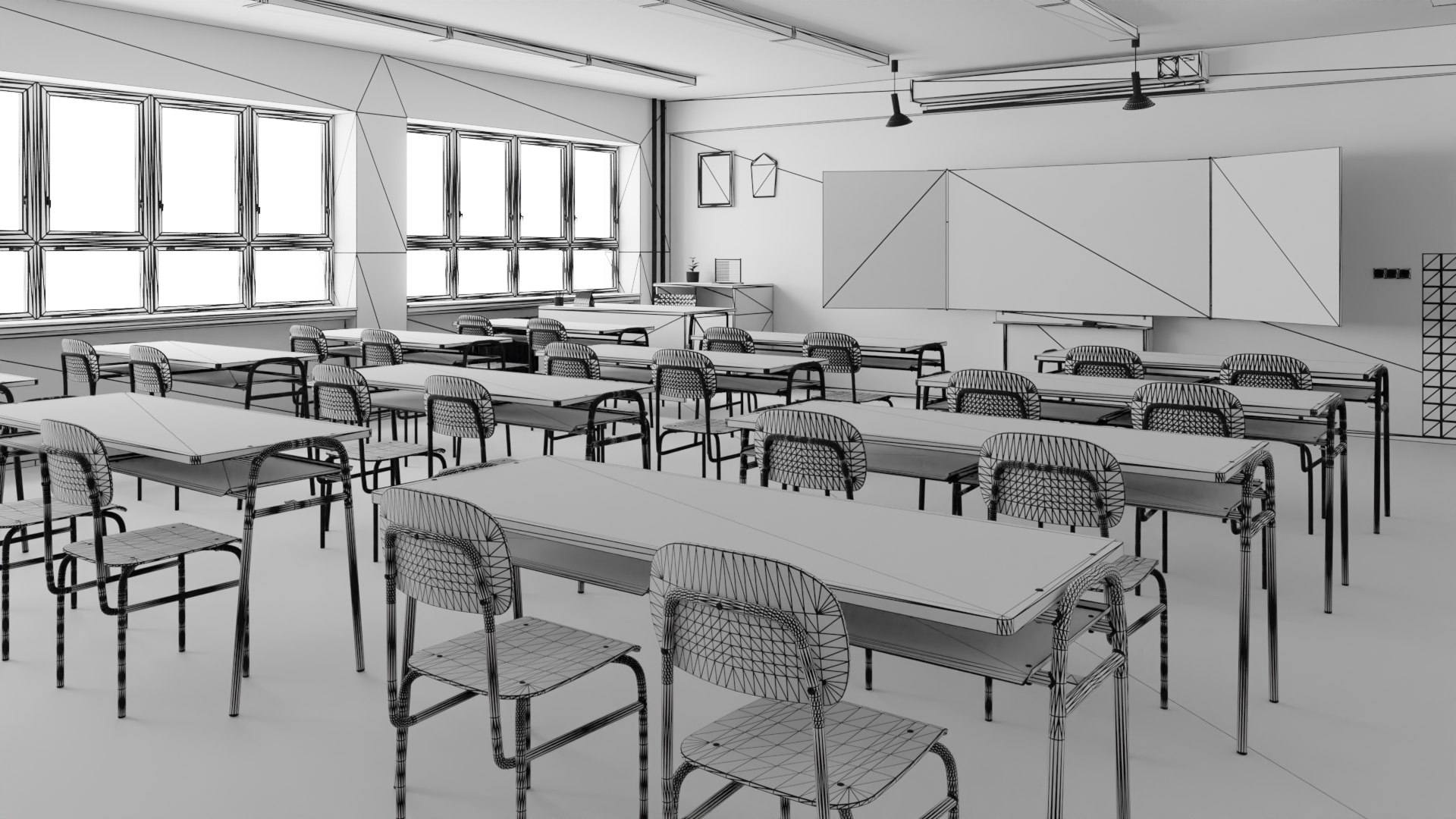Soviet Era Classroom 3D Model - TurboSquid 2296312