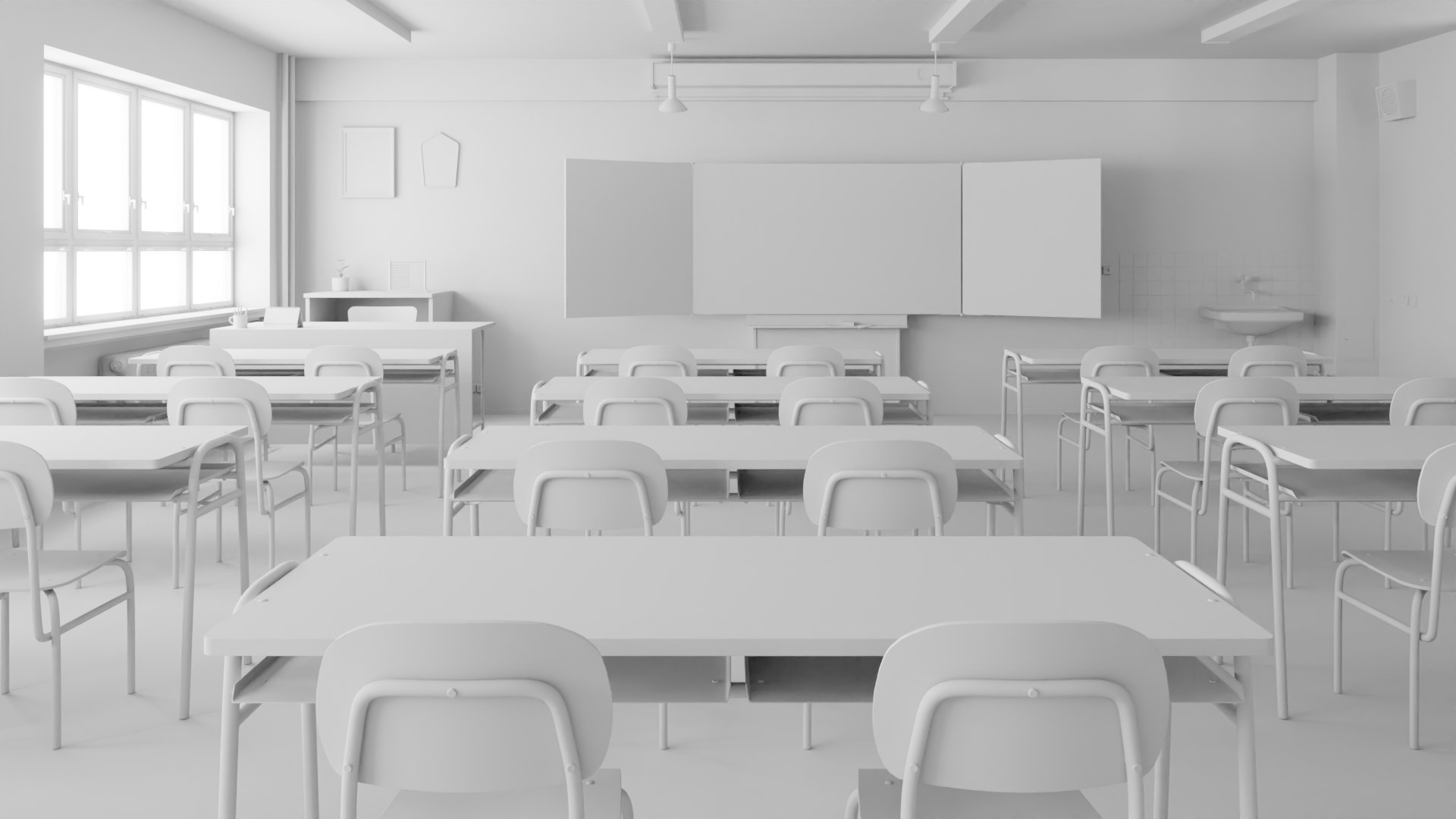 Soviet Era Classroom 3D Model - TurboSquid 2296312