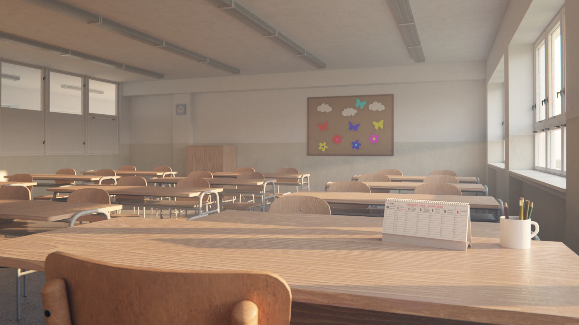Soviet Era Classroom 3D Model - TurboSquid 2296312