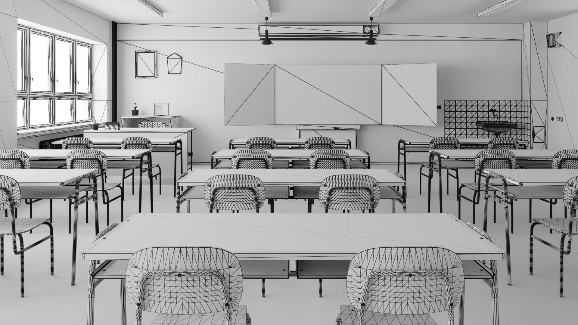 Soviet Era Classroom 3D Model - TurboSquid 2296312