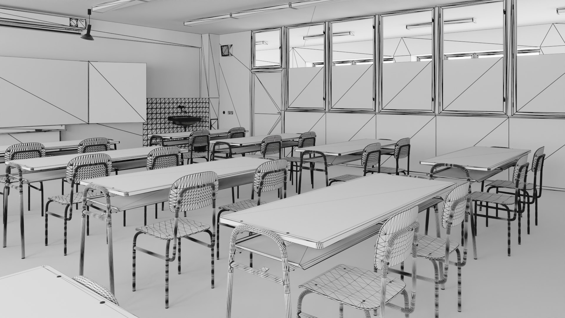 Soviet Era Classroom 3D Model - TurboSquid 2296312
