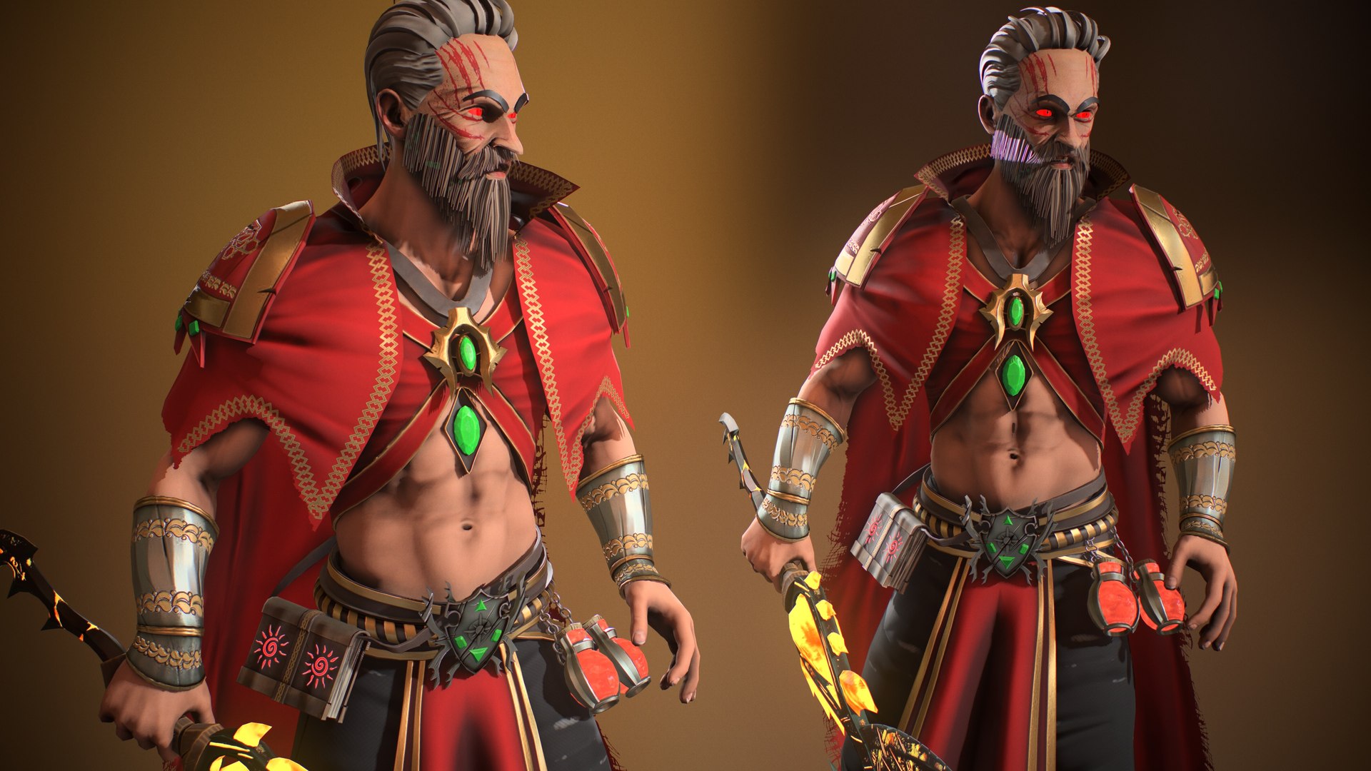 3D Stylized Male Wizard Red Model - TurboSquid 2055880